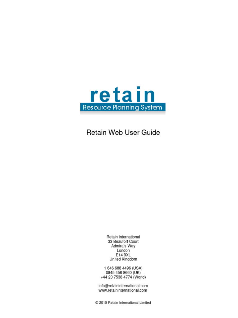 Retain Web Viewer User Guide | Download Free PDF | World Wide Web | Internet & Web