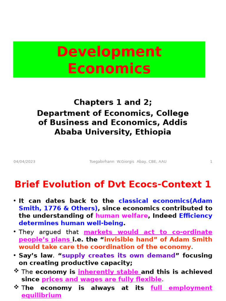 AAU Dev't Econ - CH 1&2 | PDF | Poverty & Homelessness | Poverty