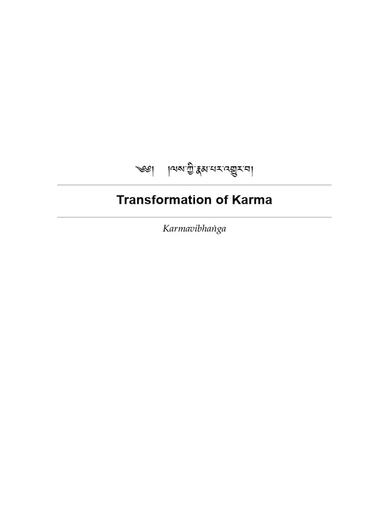 Toh339 84000 Exposition of Karma | PDF | Karma | Reincarnation