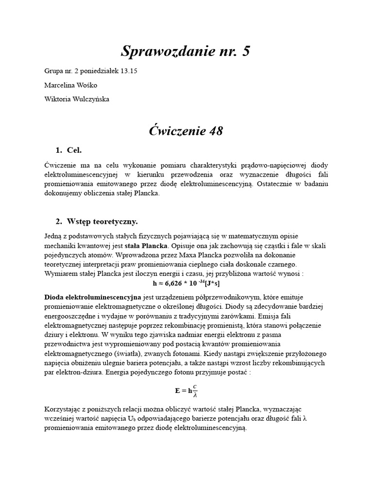 Sprawozdanie nr5 | PDF