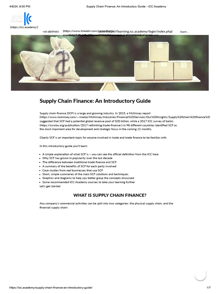 Supply Chain Finance_ An Introductory Guide - ICC Academy | PDF ... Supply Chain Finance_ An Introductory Guide - ICC Academy | PDF ...