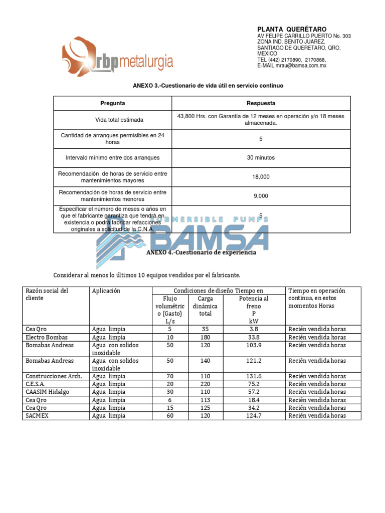 Anexo 3 Al 9 Cond y Param Garan Gen | PDF | Acero | Resistencia Eléctrica y Conductancia