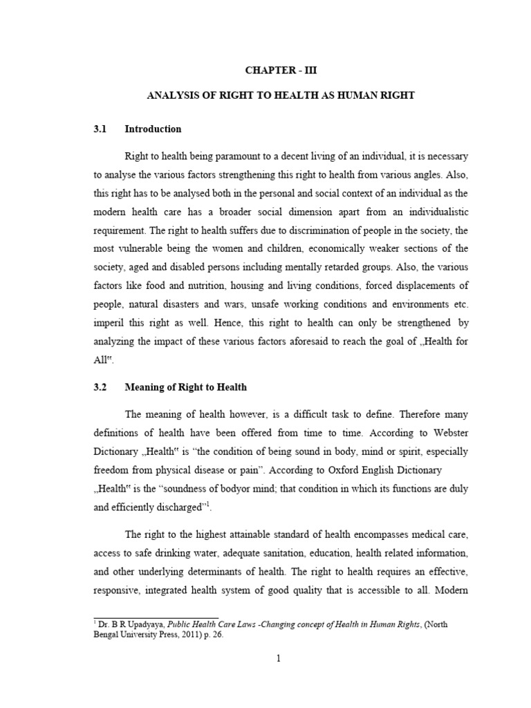 Right to Health as a Human Right Analysis | PDF | Hiv/Aids | Woman