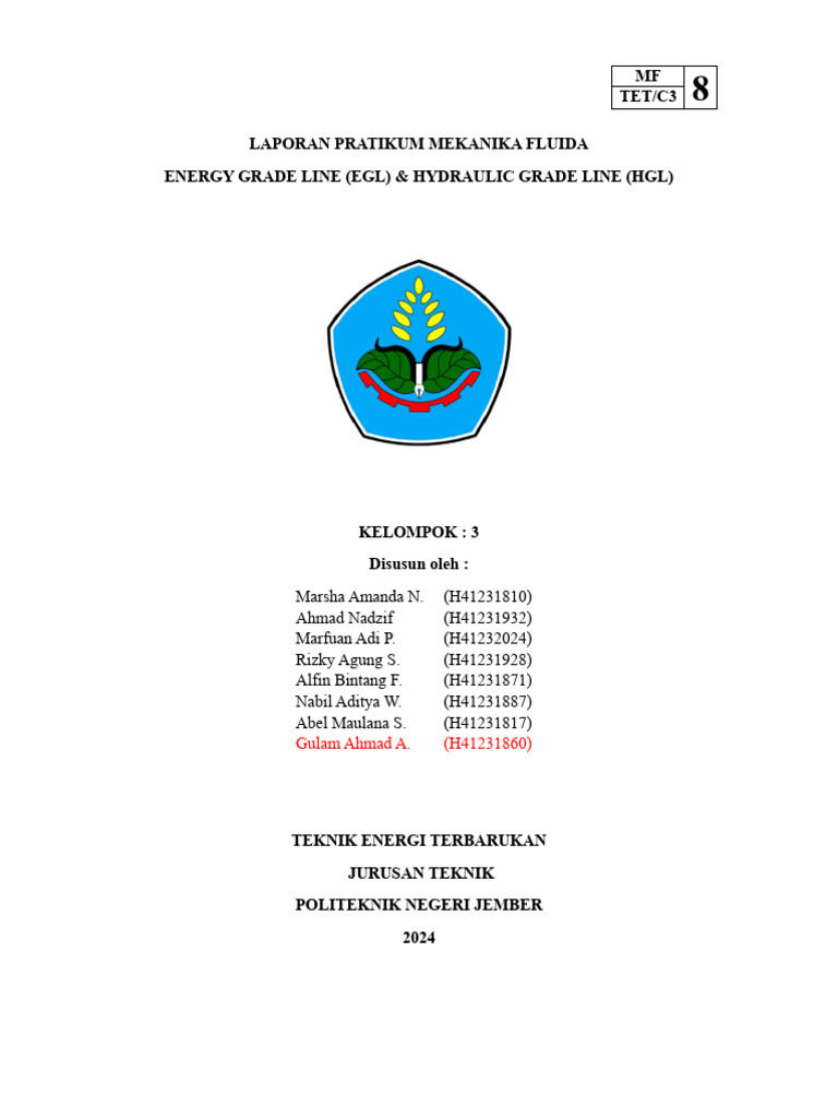 Laporan Praktikum Egl Dan HGL | PDF