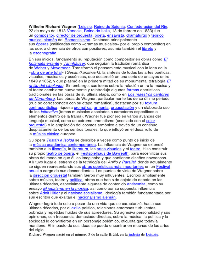 Wagner | PDF | Richard Wagner