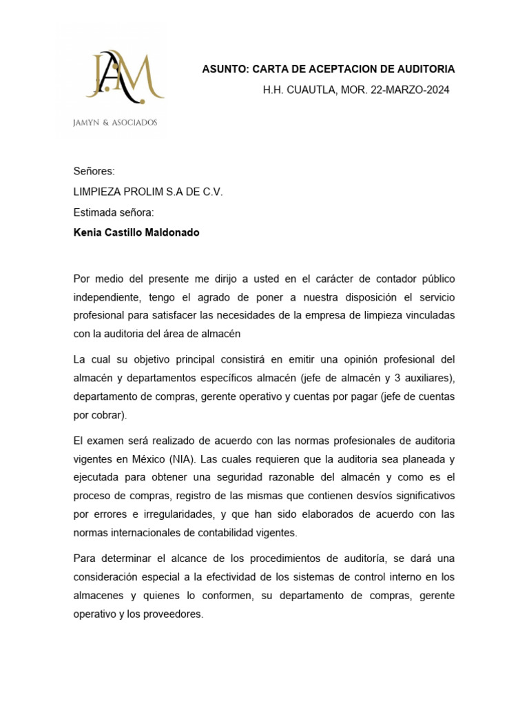 Carta Corregida | PDF