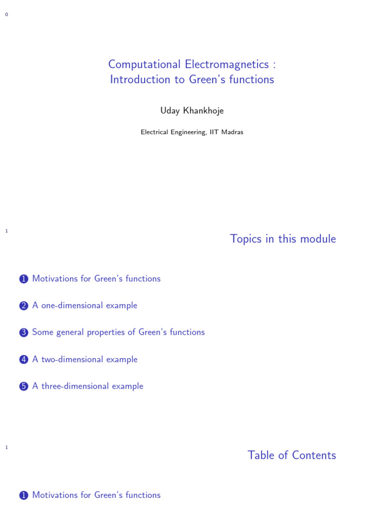 Introduction To Green's Functions | Download Free PDF | Green's Function | Function (Mathematics)