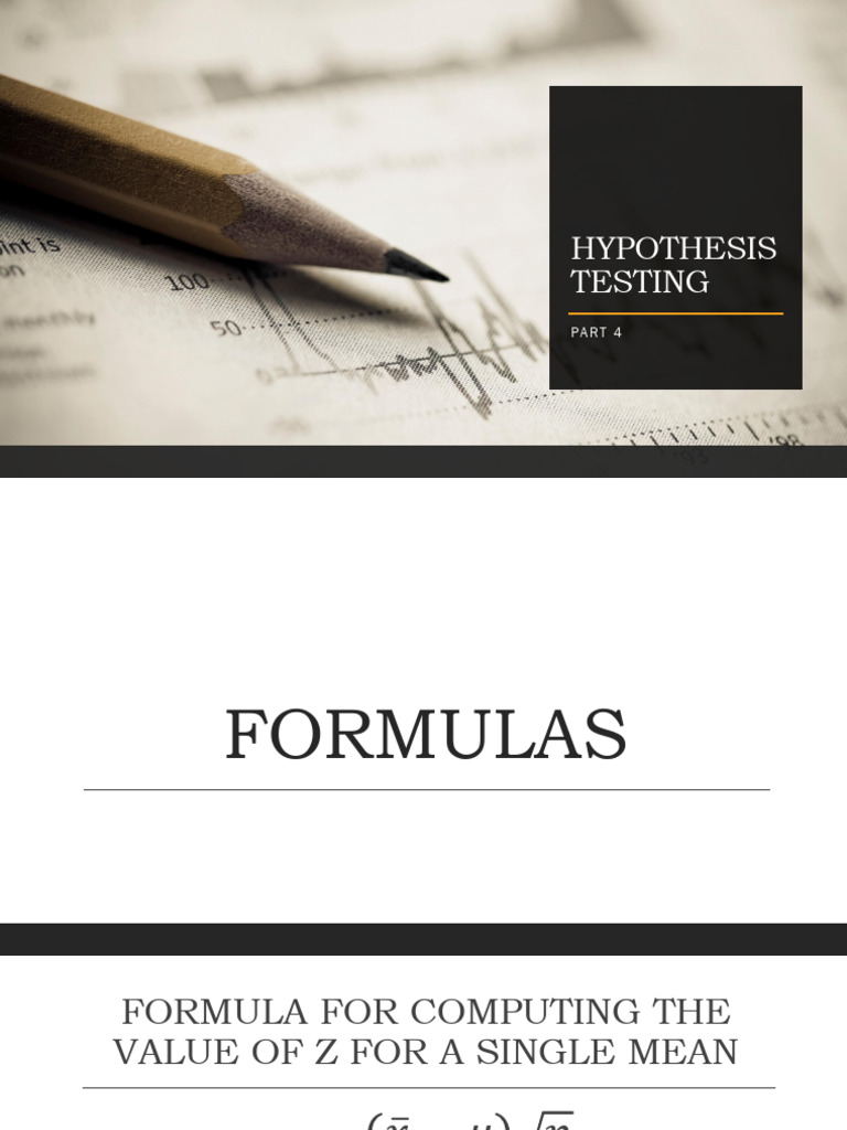 Hypothesis Testing Formulas and Examples | PDF | Chi Squared ...