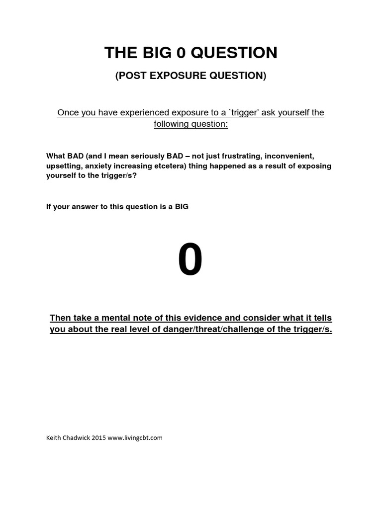 The Big 0 Question | PDF | Self-Improvement