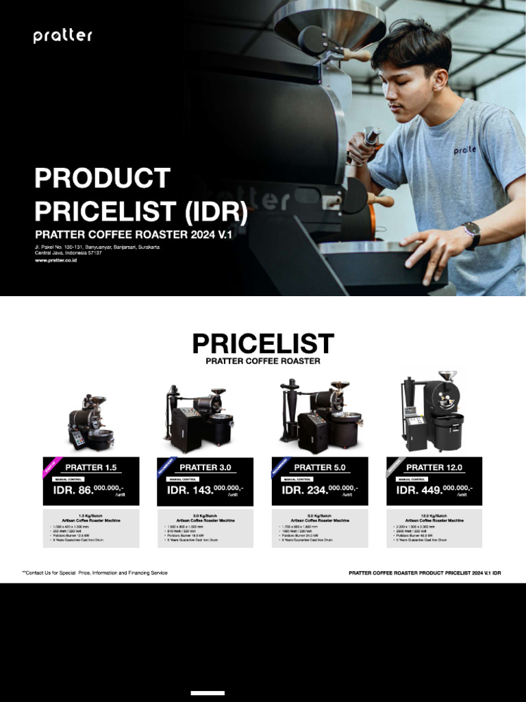 IDR Pratter Pricelist 2024 | PDF | Coffee | Agriculture