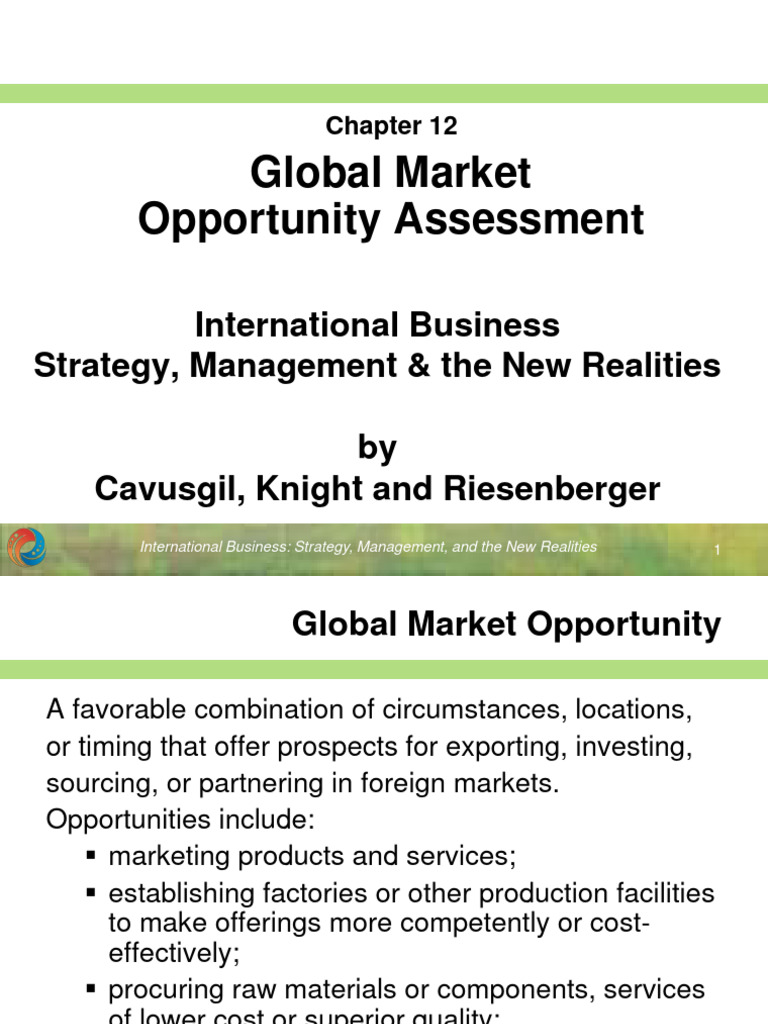 Global Market Opportunity Assessment Guide | PDF | Business | Market ...