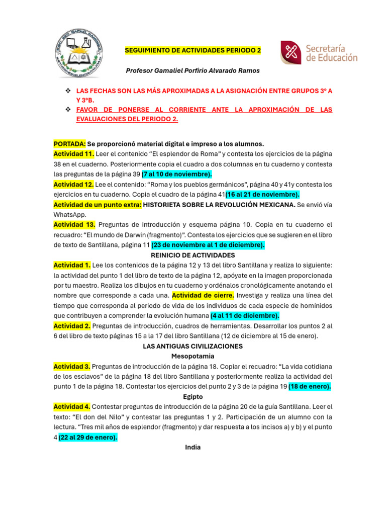 Actividades Periodo 2 | PDF