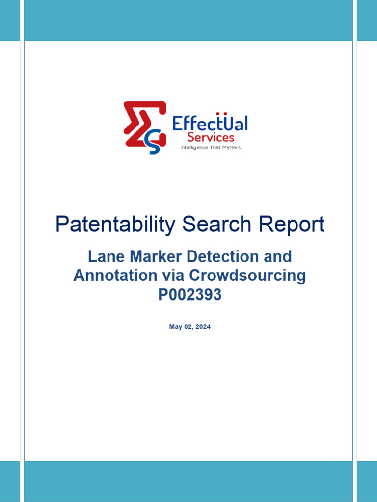Patentability Search Report P002393 Lane Marker Detection And