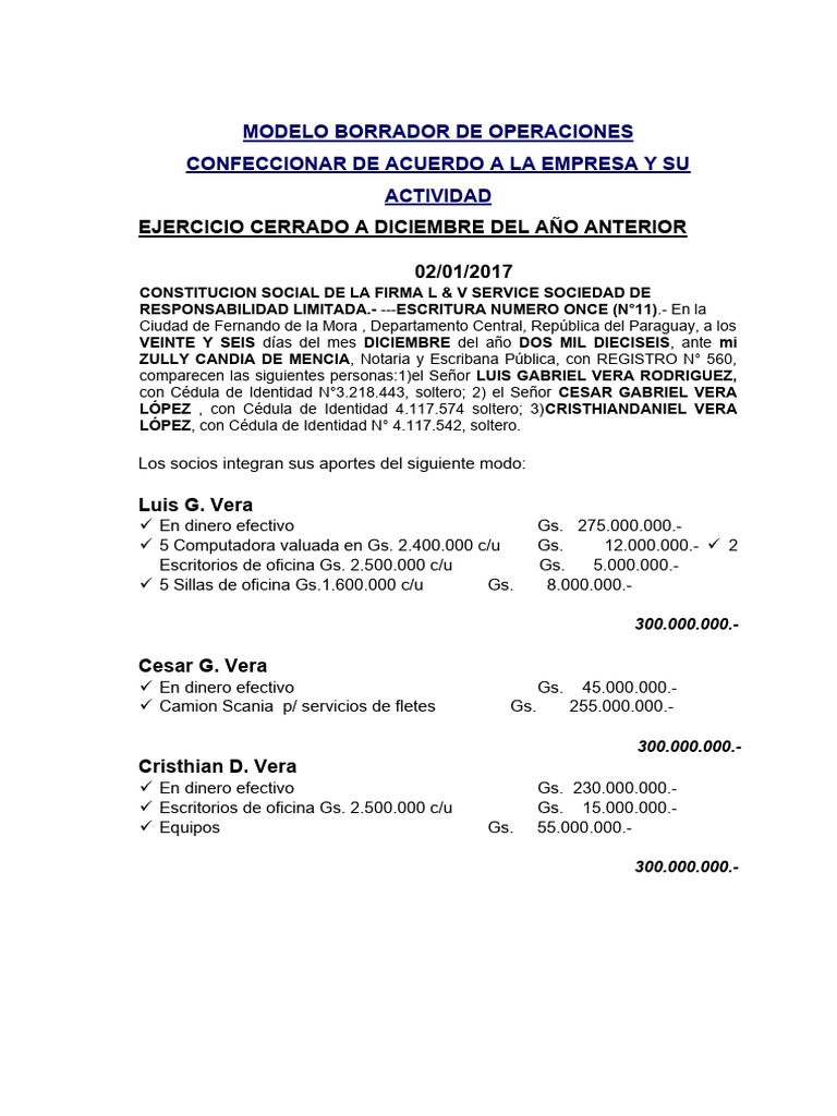 Modelo de Borrador de Operaciones 2024 | Descargar gratis PDF | Factura ...