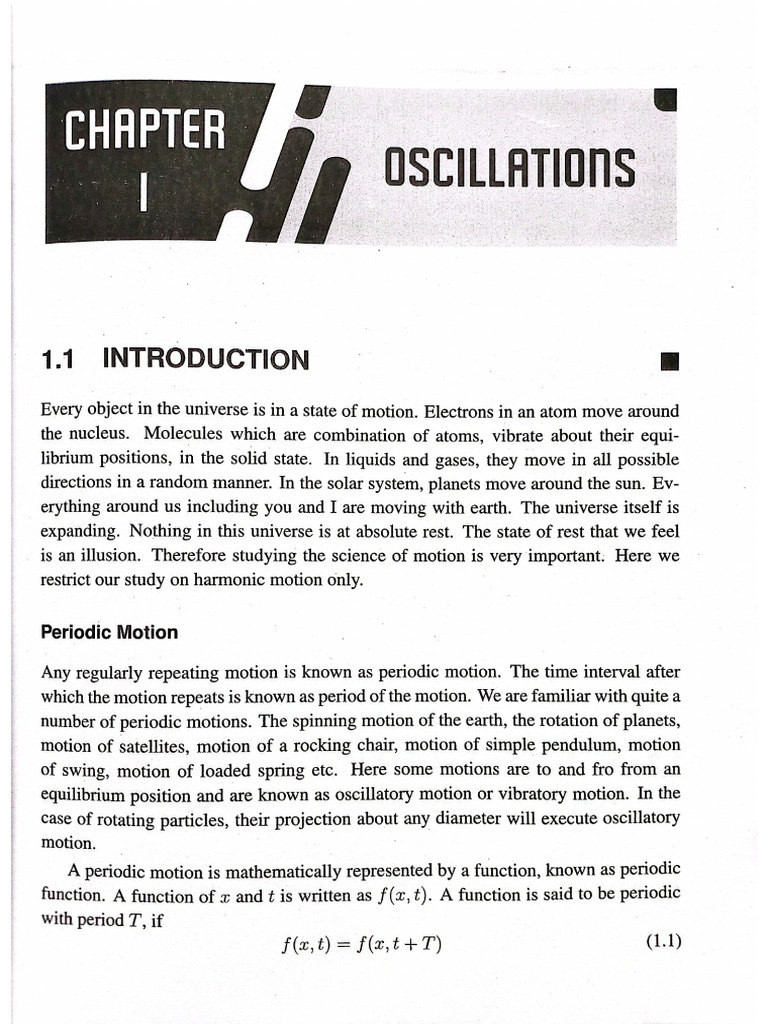 PHY Module 1 - Oscillations | PDF