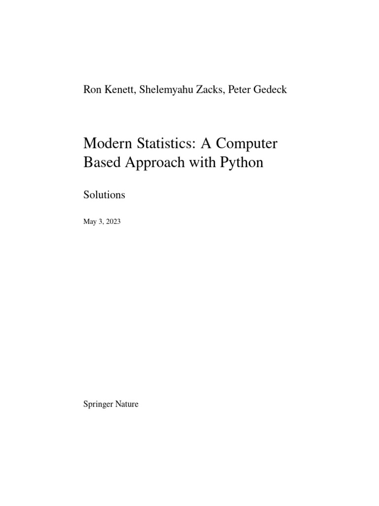 Solutions Modernstatistics | PDF | Standard Deviation | Statistics