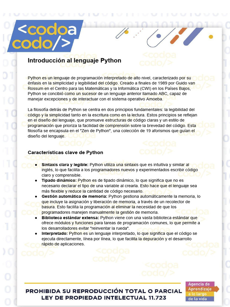 materia Python | PDF | Python (lenguaje de programación) | Lenguaje de programación