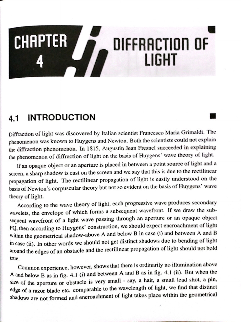 PHY Module 4 - Diffraction of Light | PDF