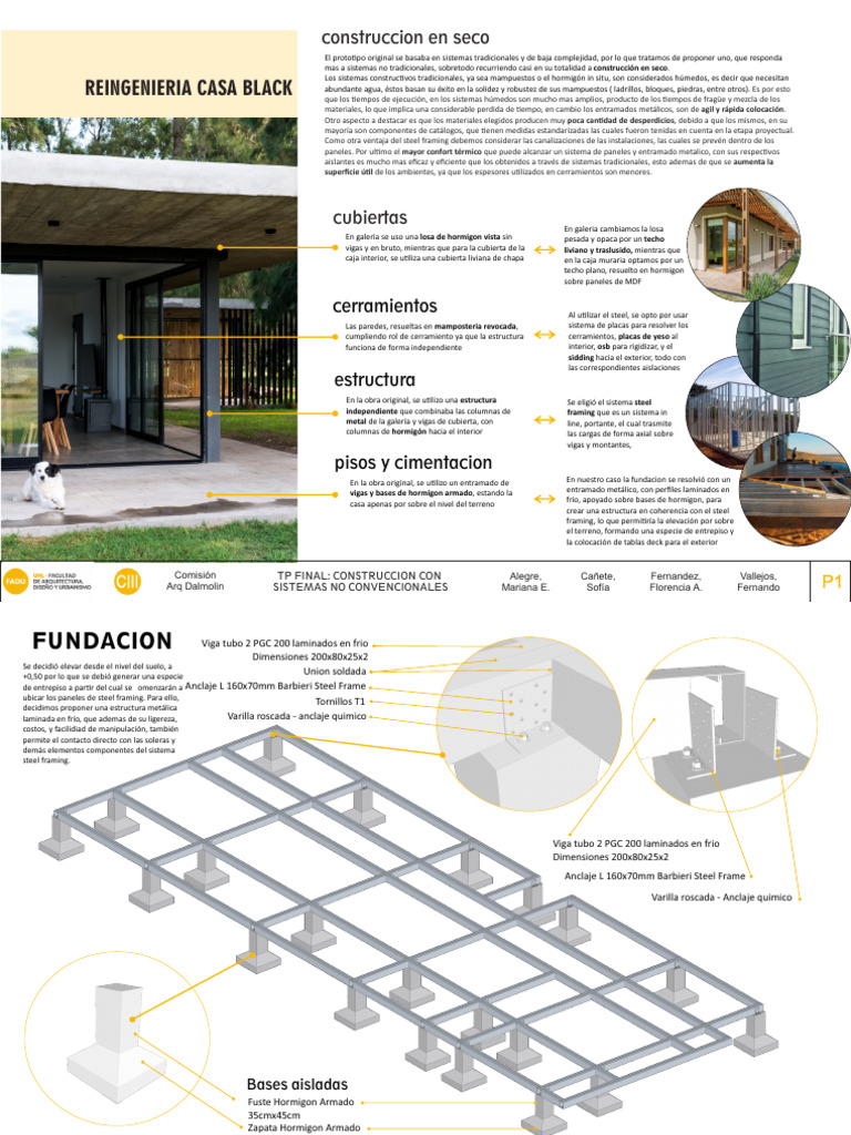 Comision Dalmolin - G61 - TP FINAL 1 - 15 | PDF | Ingeniería de Edificación | Ingeniería estructural