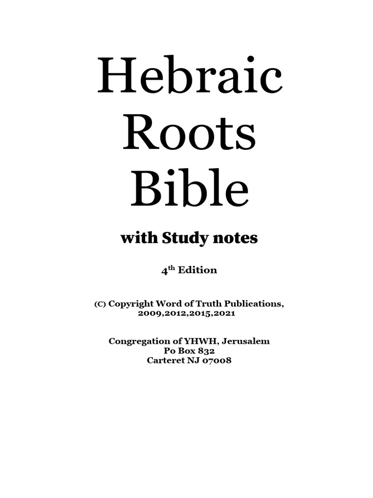 Hebraic Roots Bible | PDF | Septuagint | Noah