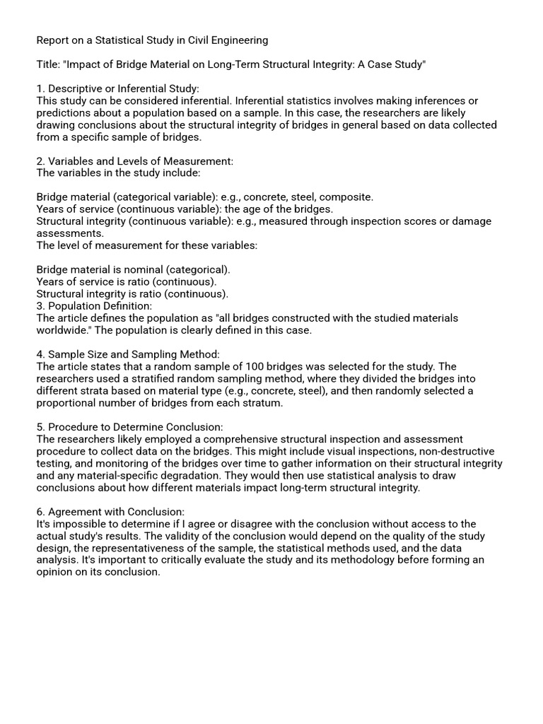 Bridge Material Impact on Integrity Study | PDF | Science & Mathematics