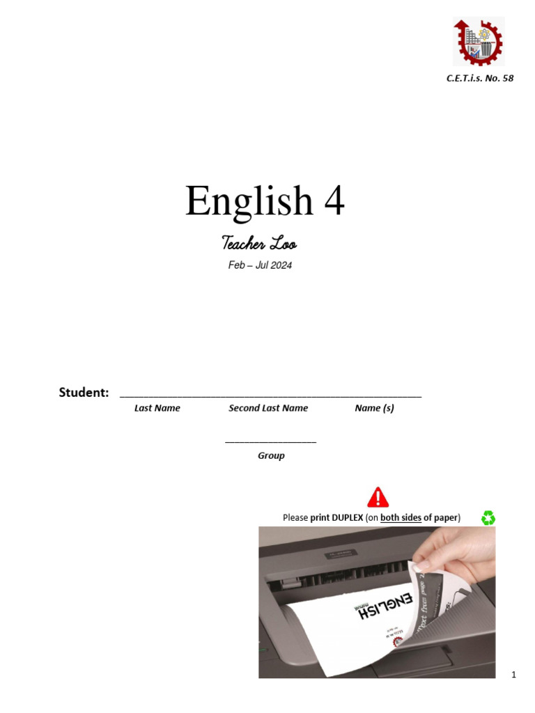 English 4 Manual F24 | PDF | Adverb | Verb