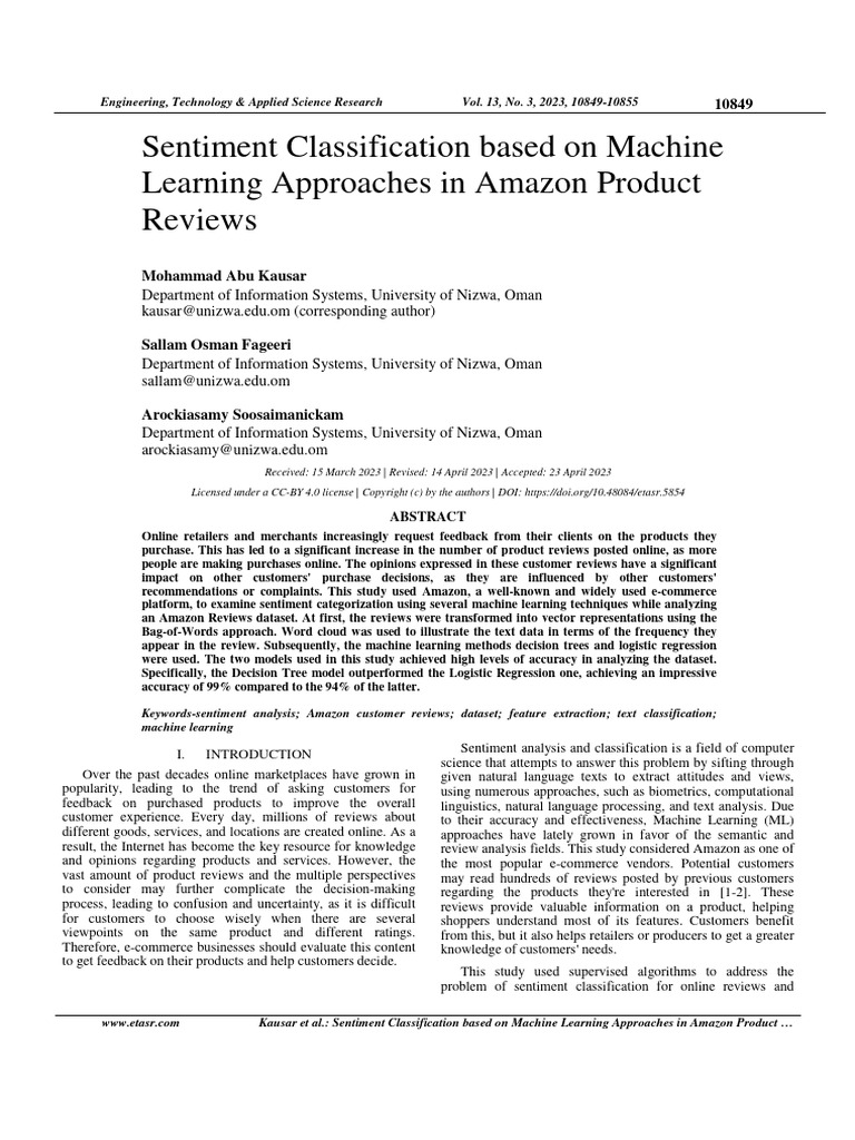 Sentiment Classification Based On Machin | PDF | Machine Learning | Accuracy And Precision