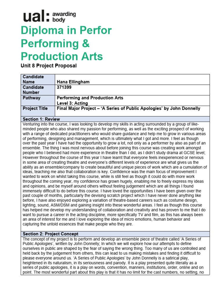 Project Proposal Form 2 | PDF | Wikipedia | Choreography