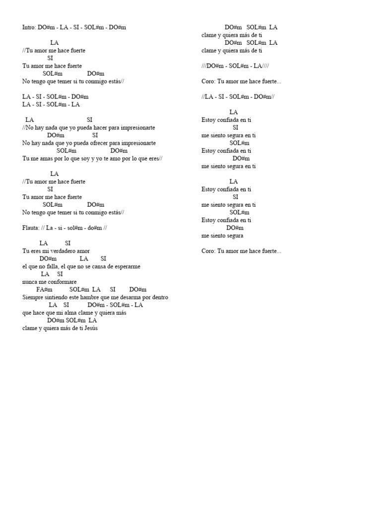 Tu Amor Me Hace Fuerte | PDF