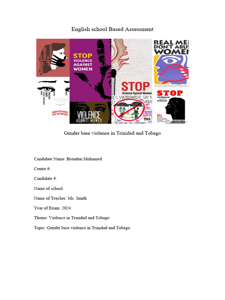 English SBA Copy | PDF | Victimisation | Poetry