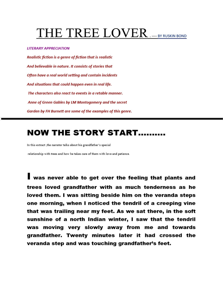 The Tree Lover | PDF | Trees