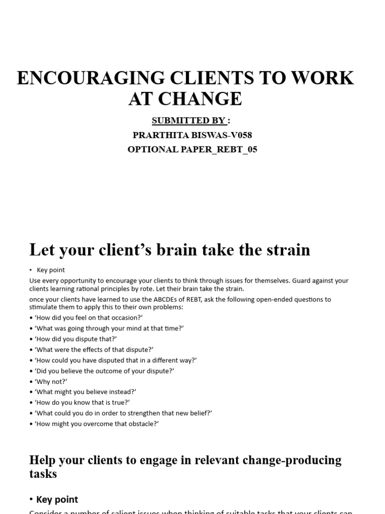 Rebt 05 | PDF | Rational Emotive Behavior Therapy | Applied Psychology