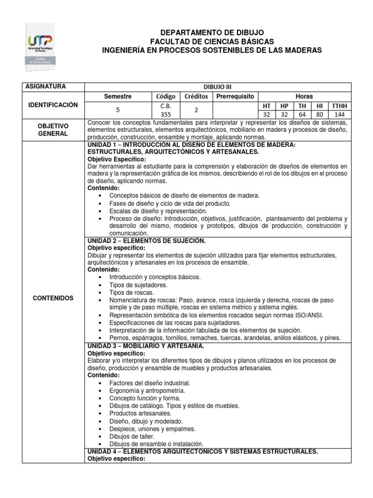 Dibujo III - Maderas | PDF | Diseño | Braguero