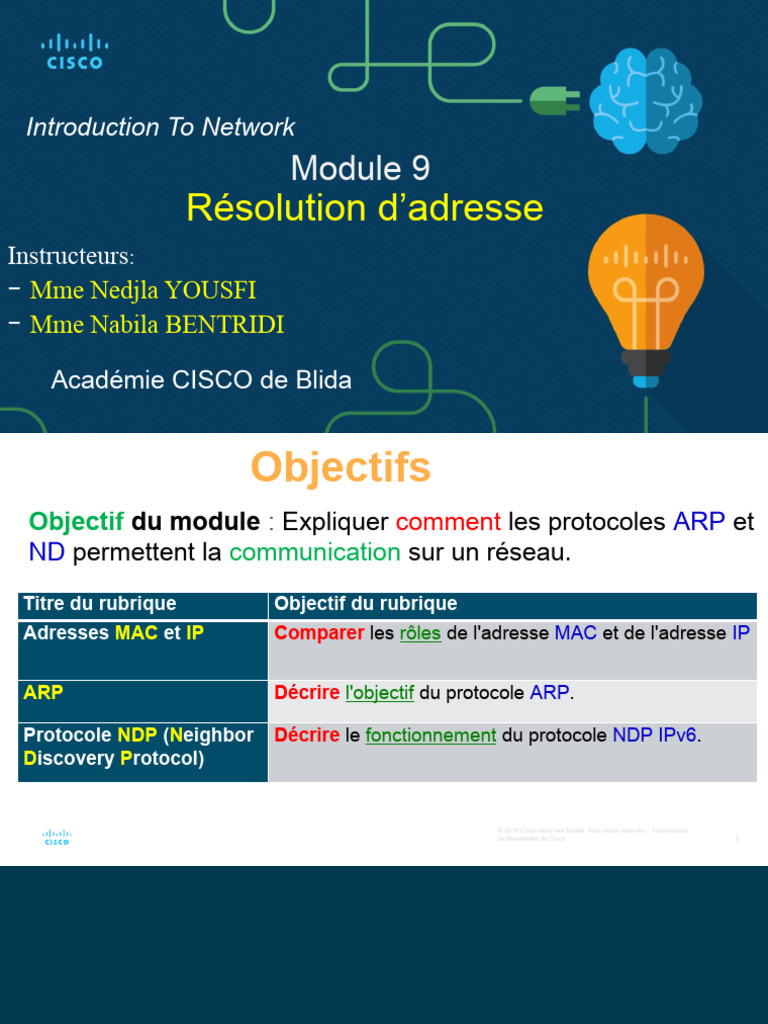 ITN Module 9 Résolution Dadresse | PDF | I Pv6 | Protocoles Internet