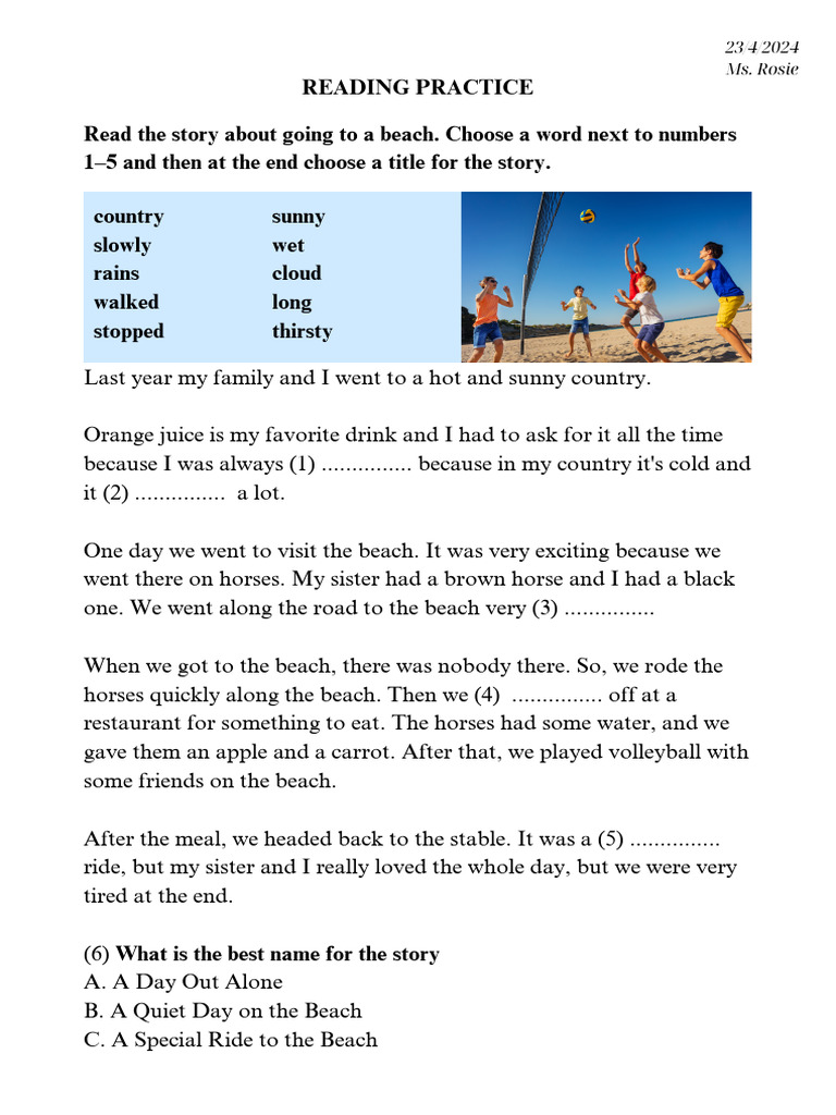 Reading Practice | PDF