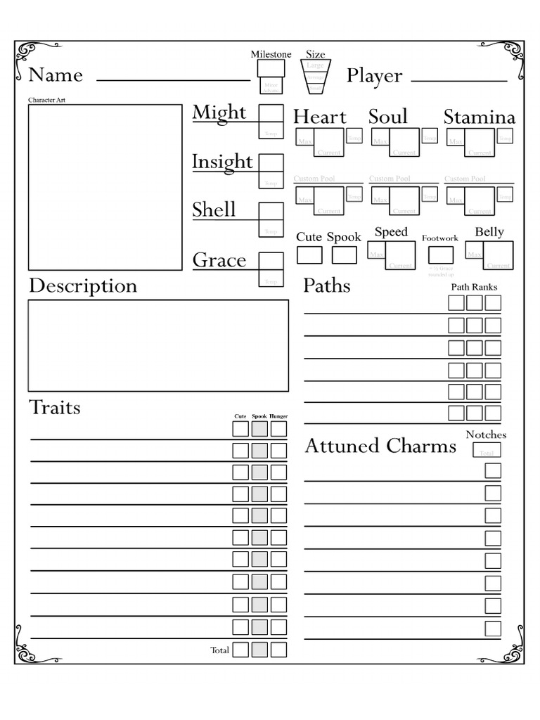 Ficha Rpg hollow knight | PDF