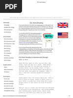 ESL Hotel Reading Comprehension Passage | PDF | Hotel | Restaurants
