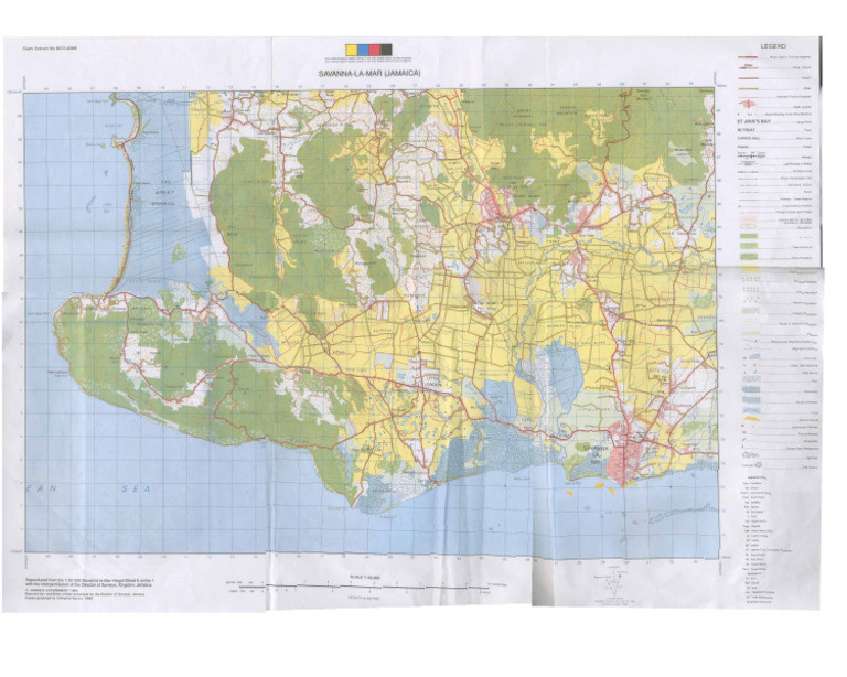 Map of SAVANNA-LA-MAR, JAMAICA For CSEC Geography | PDF