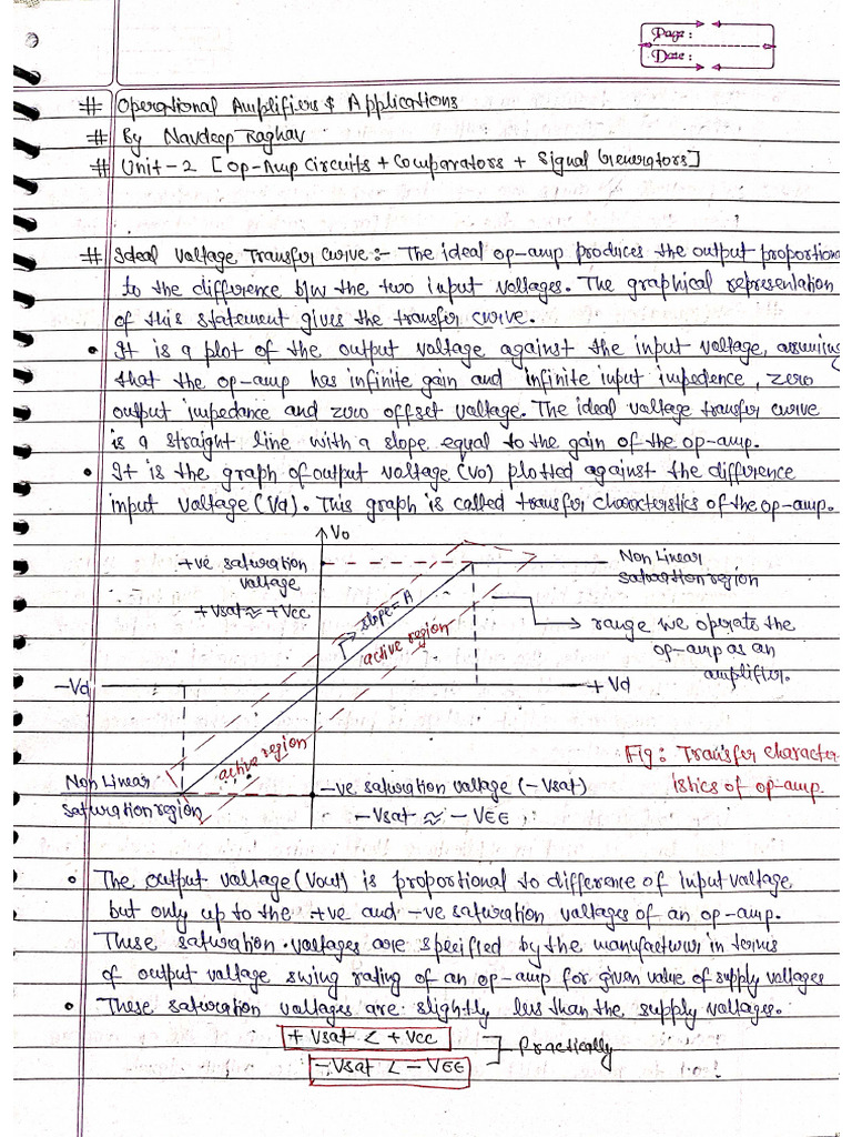 Unit 2 - Analog Electronics II Complete Handwritten Notes Material by ... Unit 2 - Analog Electronics II Complete Handwritten Notes Material by ...