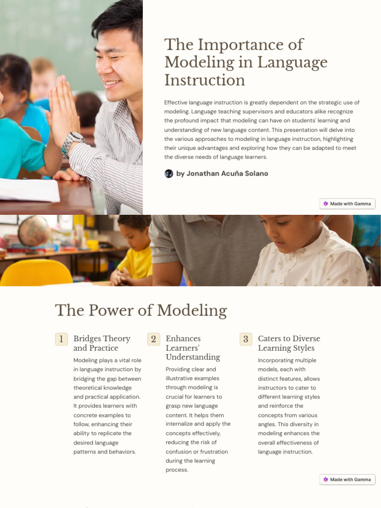 The Importance of Modeling in Language Instruction | PDF | Learning | Multimedia