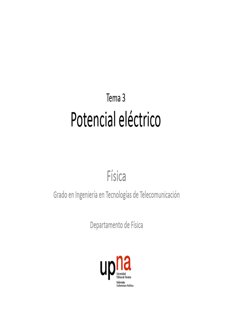 Tema+3 +potencial+eléctrico | PDF | Energía potencial | Electronvoltio