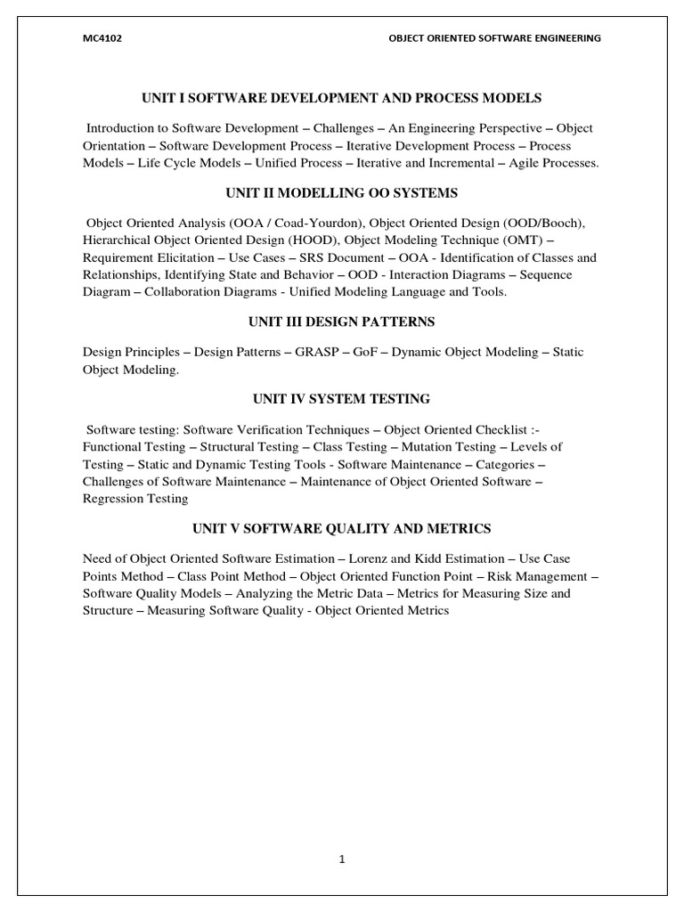 OOSE | PDF | Inheritance (Object Oriented Programming) | Class (Computer Programming)