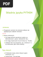 Karta Pracy Wprowadzenie Do Programowania W Jezyku Python - KL - 8 | PDF