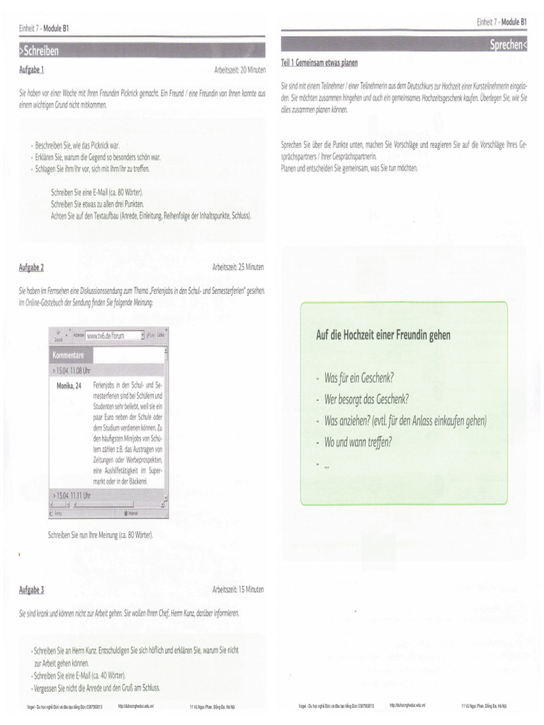 111module B1 Testbuch | PDF