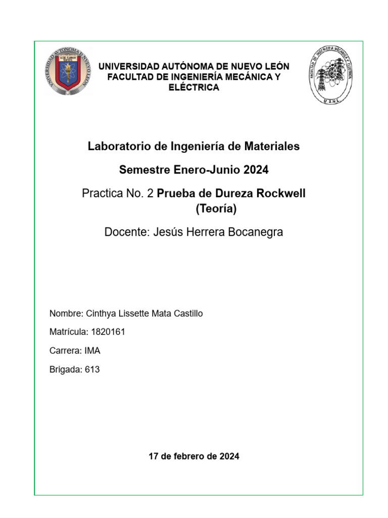Practica 2 | Descargar gratis PDF | Dureza | Ingeniería de Edificación