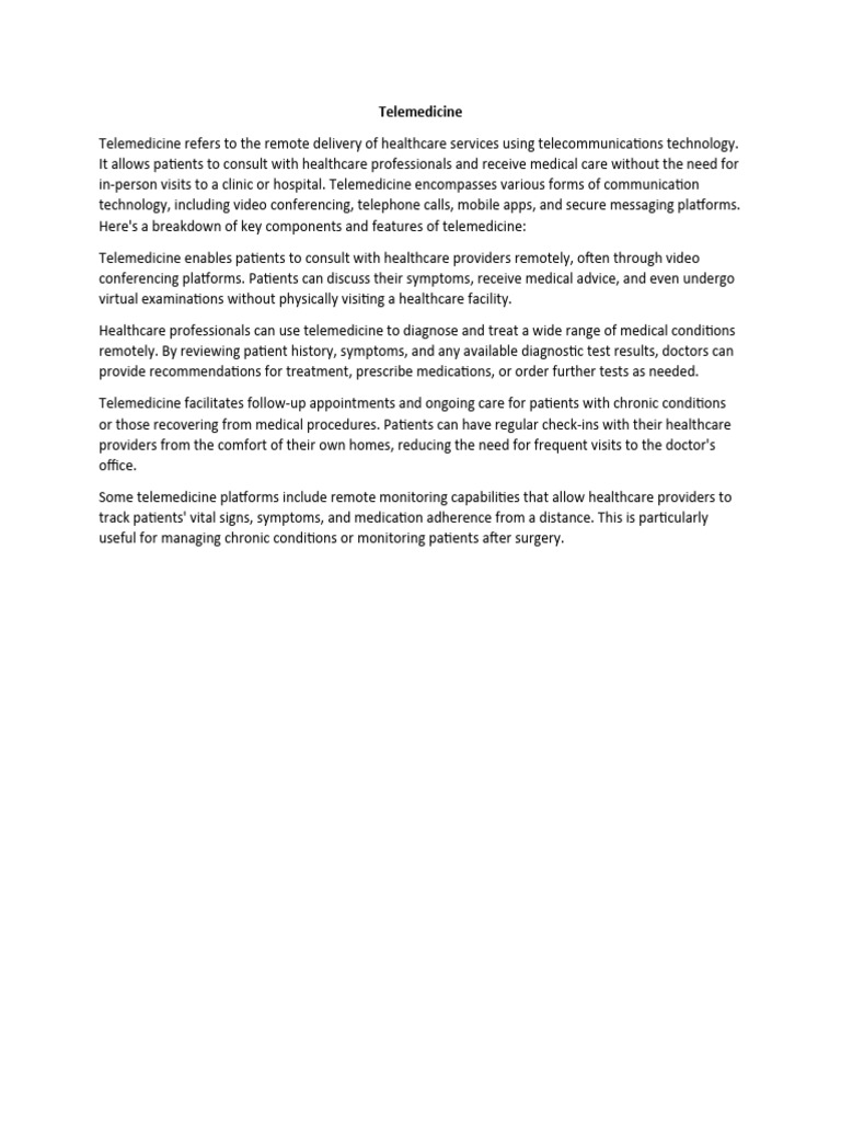 Telemedicine | PDF