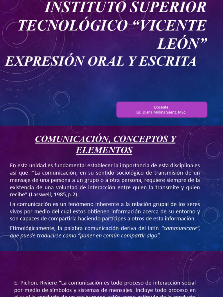 Clases Expresión Oral y Escrita | Descargar gratis PDF | Comunicación | Comunicación humana