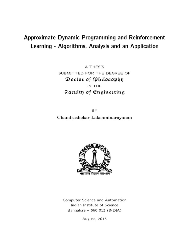 Approximate Dynamic Programming and Reinforcement Learning - Algorithms, Analysis and An ...