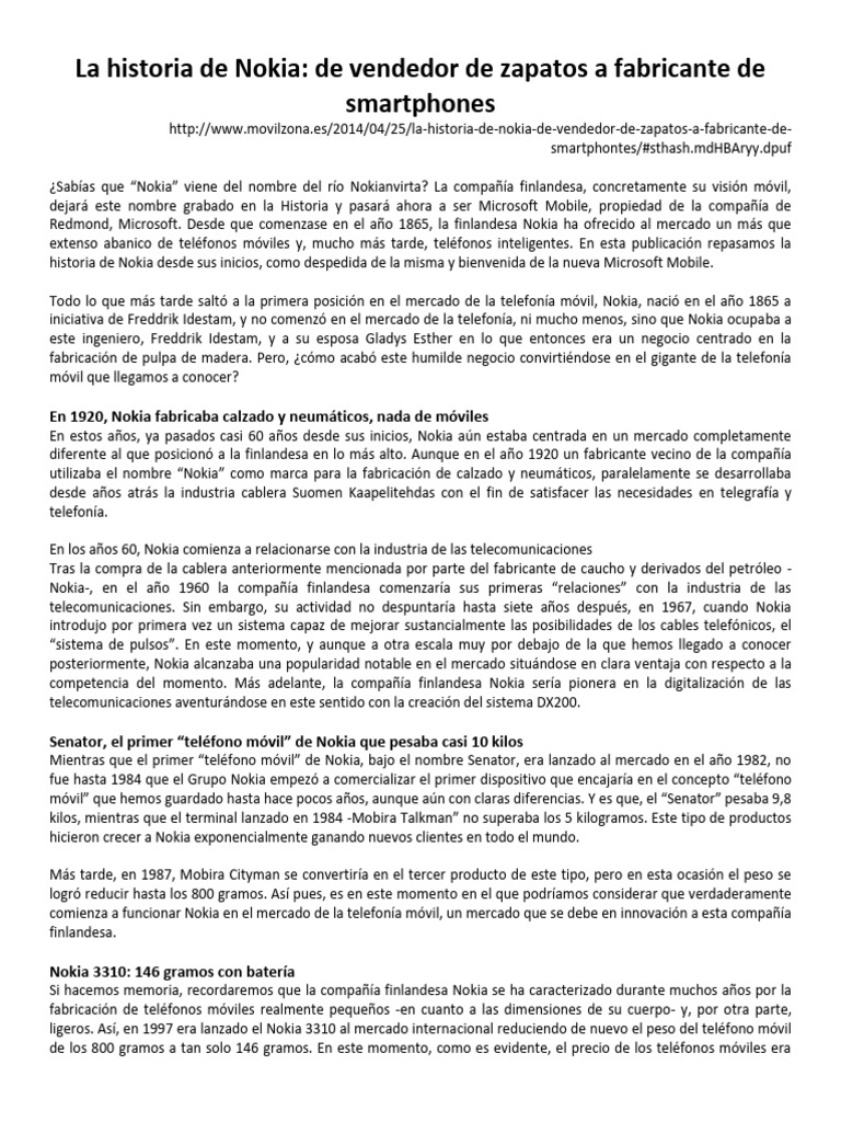 Caso Nokia | PDF | Nokia | Smartphone
