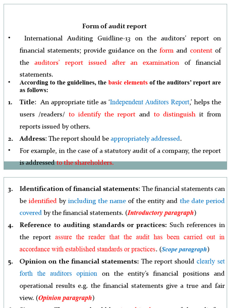 Ch-6 Audit Report | PDF | Auditor's Report | Audit